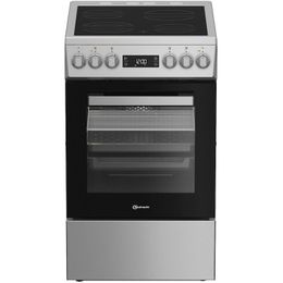 Bauknecht Elektro-Standherd &raquo;B5V8LMX&laquo; Hydrolyse Hei&szlig;luftbackofen mit 8 Funktionen und Hydrolyse-Reinigungsfunktion silber Backofentemperatur bis 250 &deg;