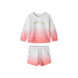 MINOTI Jogginganzug M&auml;dchen Gr&ouml;&szlig;e 122/128 gold / koralle / wei&szlig;