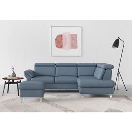 Sit & More sit&more Ecksofa &raquo;Arngast L-Form&laquo; inklusive Kopfteilverstellung und Federkern bunt B/H/T: 245cm x 84cm x 194cm, NaturLEDER , Ottomane rechts, ohne 