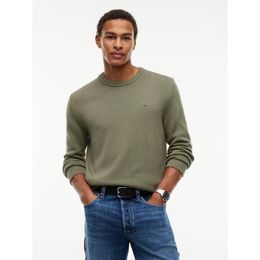 Tommy Jeans Herren Rundhalspullover Slim fit mit Rundhalsausschnitt gr&uuml;n XXL