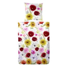 Primera Bettw&auml;sche &raquo;Mako-Satin-Bettw&auml;sche Summer Time&laquo; 2 Stk. mit bunten Blumen bunt Mako-Satin, Obermaterial: 100% Baumwolle B/L: 155cm x 220cm, 1 Stk., 1 
