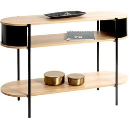 HAKU Konsolentisch &raquo;Beistelltisch&laquo; 1 Stk. tlg. oval - aus MDF Braun B/T/H 110/39/76 cm braun B/H/T: 110cm x 76cm x 39cm, Ablagemelaminharzbeschichtet,