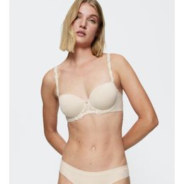 Triumph Balconette-BH &raquo;Wild Azalea Florale WHP&laquo; mehrfarbige Spitzendetails, Satin-Jacquard, glatte Spacer-Cups wei&szlig; 90, Cup C Balconette-BH