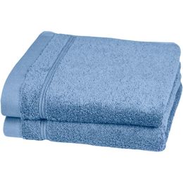 Ross Handt&uuml;cher &raquo;Rubin&laquo; 100% Baumwolle blau Frottier, Baumwolle B/L: 50cmx100cm, 2 Stk., Frottier