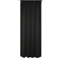 WIRTH Vorhang &raquo;Newbury&laquo; Multifunktionsband 1 Stk. tlg. nach Ma&szlig; schwarz Baumwolle, Polyester 235cm, Multifunktionsband, 130cm