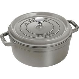 Staub Br&auml;ter &raquo;Cocotte&laquo; 1 Stk. tlg. Gusseisen grau 5,25 l + &Oslash; 26cm + H&ouml;he 16,7cm