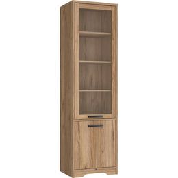 FORTE Vitrine &raquo;Joadakis&laquo; braun Holzwerkstoff Catania Eiche, B/H/T: 54,8cm x 192,4cm x 42cm, T&uuml;ren: 2 Stk.