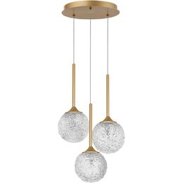 NOVA LUCE H&auml;ngeleuchten &raquo;MIRANO&laquo; G9 1 Stk. Ohne Beleuchtung gold 3, &Oslash; 32cm H: 180cm, 1 Stk.