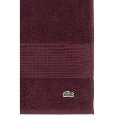 Lacoste G&auml;stehandtuch &raquo;LLECROCO&laquo; mit Label-Applikationen braun Frottier, Obermaterial: 100% Baumwolle B/L: 40cmx60cm, 1 Stk., Frottier