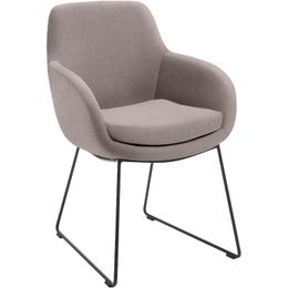 Musterring Esszimmerstuhl &raquo;Tavia&laquo; (Set) 2 Stk. grau B/H/T: 62cm x 86cm x 66cm, 2 Stk., Flachgewebe, Kufengestell