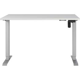 Germania Schreibtisch &raquo;Boras&laquo; Breite 120/140/160/180 cm, Metallgestell, elektrisch h&ouml;henverstellbar silber B/H/T: 120cm x 120cm x 80cm, Gestellfarbe 