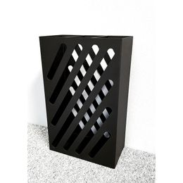 HAKU Schirmst&auml;nder &raquo;Regenschirmst&auml;nder, Schirmkorb&laquo; rechteckig - aus Metall Schwarz - B/T/H 30/16/48 cm schwarz Einheitsgr&ouml;&szlig;e