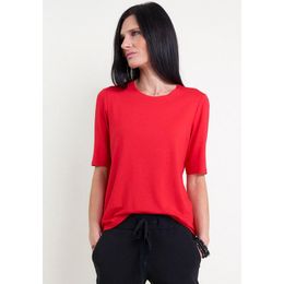 Seidel Moden Damen T-Shirt mit Rundhalsausschnitt, MADE IN GERMANY rot 42