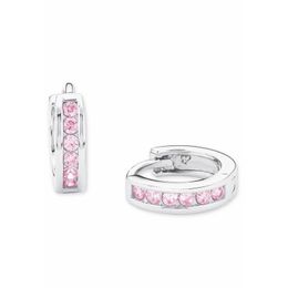 Prinzessin Lillifee Damen Paar Creolen &raquo;2016524&laquo; mit Zirkonia (synth.) rosa Silber 925 (Sterlingsilber)