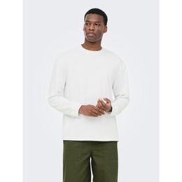 Only & Sons Only & Sons Herren ONLY & SONS T-Shirt &raquo;ONSCASPIAN AIRLFEX RLX LS TEE NOOS&laquo; Baumwollmischung, relaxed fit wei&szlig; XXL