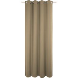 WIRTH Vorhang &raquo;Dim out&laquo; &Ouml;sen 1 Stk. tlg. nach Ma&szlig; grau Polyester 385cm, &Ouml;sen, 142cm