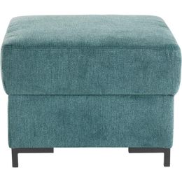 DOMO collection Hocker &raquo;Ledas B/T 62/62cm&laquo; in vielen Farben erh&auml;ltlich blau B/H/T: 62cm x 42cm x 62cm, Chenille-Optik