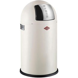 Wesco M&uuml;lleimer &raquo;Pushboy Junior&laquo; 1 Beh&auml;lter Abfallsammler 22 Liter beige Stahlblech B/H/T: 35cm x 63cm x 35cm, 22 l