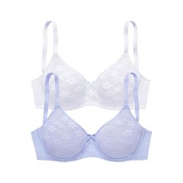 PETITE FLEUR by LASCANA Bra female size 100 Light purple / White