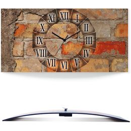 Artland Wanduhr &raquo;Antike Uhr&laquo; wahlweise mit Quarz- oder Funkuhrwerk, lautlos ohne Tickger&auml;usche braun B/H/T: 60cm x 30cm x 0,3cm, Quarzuhr