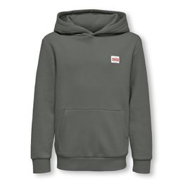 Only & Sons Junior Herren ONLY & SONS junior Kapuzensweatshirt &raquo;OSJCERES HOODIE LABEL SWT&laquo;, Baumwollmischung, regular fit grau 122/128