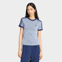 Damen T-Shirt "3S CALI TEE"night indigo, blau dawn, night indigo, Gr. XL, adidas originals, Obermaterial: 38% Polyester, 31% Baumwolle, 31% Modal,