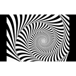 papermoon Fototapete &raquo;Abstrakte Spirale Schwarz & Wei&szlig;&laquo; bunt Vlies B/L: 2,5m x 1,9m, Rollen: 1