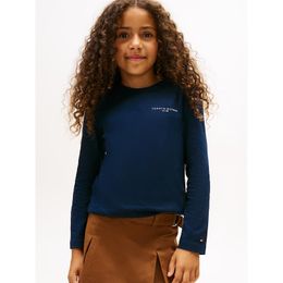 Tommy Hilfiger M&auml;dchen Langarmshirt &raquo;MINI CORP T-SHIRT LS&laquo; Kinder bis 16 Jahre blau 5 (110)