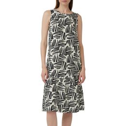 s.Oliver Damen s.Oliver Midikleid mit All-Over Print schwarz 38, N-Gr