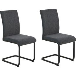 Hela Freischwinger &raquo;LINN&laquo; (Set) 2 Stk.Esszimmerstuhl im praktischen 2er oder 4er Set grau 100% Polyester B/H/T: 43cm x 92cm x 54cm, 2 Stk.