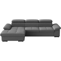 Sit & More sit&more Ecksofa &raquo;Viola, L-Form, B: 260 cm&laquo; optional Schlaffunktion,inkl Armteil- & Kopfteilverstellung grau 95% Polyester, 5% Polyamid B/H/T: 260cm x