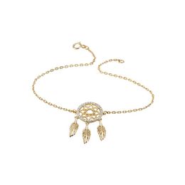 Firetti Damen Armband &raquo;Schmuck Geschenk Silber 925 Armschmuck Armkette Traumf&auml;nger&laquo; mit Zirkonia (synth.) gold 18cm, Silber 925 (Sterlingsilber)