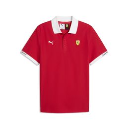 Puma Herren Poloshirt "Ferrari Pique Polo Herren", rot, Gr. S, Obermaterial: 48% Polyester, 52% Baumwolle. Rippe: 100% Baumwolle, Shirts