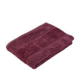 G&ouml;zze Badetuch &raquo;BIO Frottier&laquo; Bio-Baumwolle, Uni-Farben, mit geschorener Bord&uuml;re, Pastell Farben lila Walkfrottee, Obermaterial: 100% Baumwolle B/L: 
