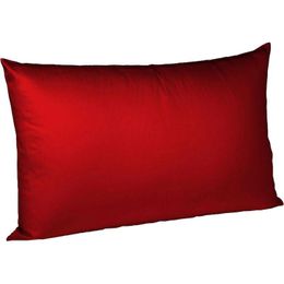 Fleuresse Kissenbez&uuml;ge &raquo;Colours&laquo; edler, b&uuml;gelfreier Interlock-Jersey aus 100% Baumwolle rot Interlock-Jersey, Obermaterial: 100% Baumwolle B/L: 40cm x