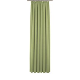 Adam Vorhang &raquo;Uni Collection&laquo; Kr&auml;uselband 1 Stk. tlg. aus 100% Bio-Baumwolle, Vorhang nach Wunschma&szlig; gr&uuml;n Baumwolle (Bio-Baumwolle) 255cm, Kr&auml;uselband, 