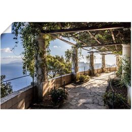 Artland Wandbild &raquo;Garten der Villa San Michele auf Capri&laquo; Geb&auml;ude 1 Stk. tlg. als Alubild, Leinwandbild, Poster in verschied. Gr&ouml;&szlig;en gr&uuml;n B/H/T: 60cm x 40cm, 
