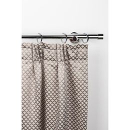 Garesa Gardinenstange &raquo;EASY&laquo; &Oslash; 20 mm 1 l&auml;ufig-l&auml;ufig Wunschma&szlig;l&auml;nge Vorhanggarnitur, verl&auml;ngerbar, Wandmont., Endkappe, Alu, mit Ringe grau Aluminium 