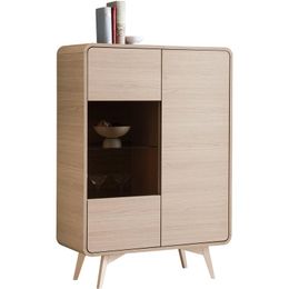 Home Affaire Vitrine &raquo;Torsby, moderne Glasvitrine, Stauraumelement, Schrank&laquo; abgerundete Ecken, ausreichend Stauraum, vielseitig einsetzbar FSC -