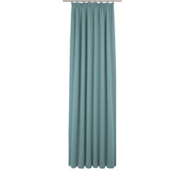WIRTH Vorhang &raquo;Newbury&laquo; Kr&auml;uselband 1 Stk. tlg. nach Ma&szlig; blau Baumwolle, Polyester 385cm, Kr&auml;uselband, 130cm