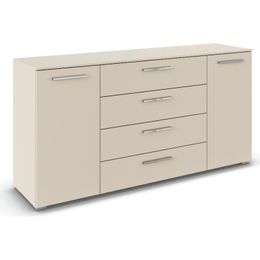 Rauch Kombikommode &raquo;Sideboard Schubkommode Kommode MONTCLAR Front Dekor/Hochglanz/Glas&laquo; Breite 160 / H&ouml;he 81 cm, 2 Einlegeb&ouml;den, inkl. Soft-Close-