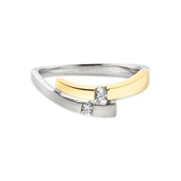 Bruno Banani Damen Fingerring &raquo;Schmuck Geschenk Silber 925 Damenring&laquo; mit Zirkonia (synth.) gold 53, Silber 925 (Sterlingsilber), 2,5mm