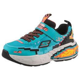 Skechers Jungen Sneaker &raquo;MEGA-CRAFT 4K&laquo; , Klettschuh im coolen Pixel-Look, Gr&ouml;&szlig;enschablone zum Download blau 30