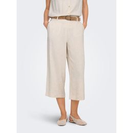Only Damen Only Culotte &raquo;ONLSIESTA HW LIN BL CLEAN CULOT PNT NOOS&laquo; mit Leinen beige XS (34), N-Gr