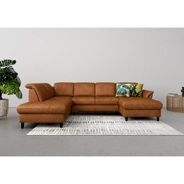 Sit & More sit&more Wohnlandschaft &raquo;Maggiore U-Form&laquo; wahlweise mit Kopfteilverstellung, Schlaffunktion und Stauraum braun 100% Polyester B/H/T: 312cm x 224cm, 
