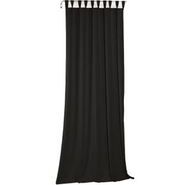 WIRTH Vorhang &raquo;Newbury&laquo; Schlaufen 1 Stk. tlg. nach Ma&szlig; schwarz Baumwolle, Polyester 235cm, Schlaufen, 130cm