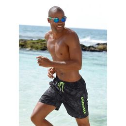 Chiemsee Herren Badeshorts &raquo;Esra&laquo; mit Dschungelprint schwarz XXL (58/60), N-Gr
