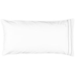 M&ouml;ve Kissenbezug &raquo; Noblesse&laquo; mit eleganten Biesen grau Satin, Obermaterial: 100% Baumwolle B/L: 80cm x 40cm, 1 Stk., Satin
