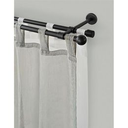 Garesa Gardinenstange &raquo;BOLTI&laquo; &Oslash; 16 mm 2 l&auml;ufig-l&auml;ufig Wunschma&szlig;l&auml;nge Vorhanggarnitur, verl&auml;ngerbar, Wandmontage, ohne Ringe schwarz Metall B/L: 470cm 