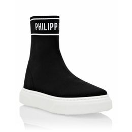 Philipp Plein Jungen Sneaker "Running-Sneaker", Gr. 34, schwarz-wei&szlig;, Schuhe